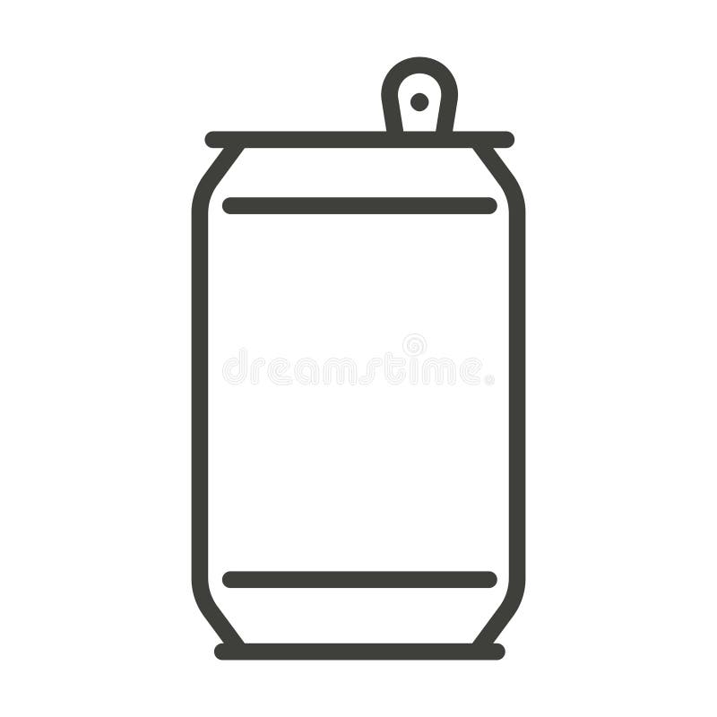 Soda Can Icon. Linear Logo, Aluminum Bottle Can Vector Illustration ...