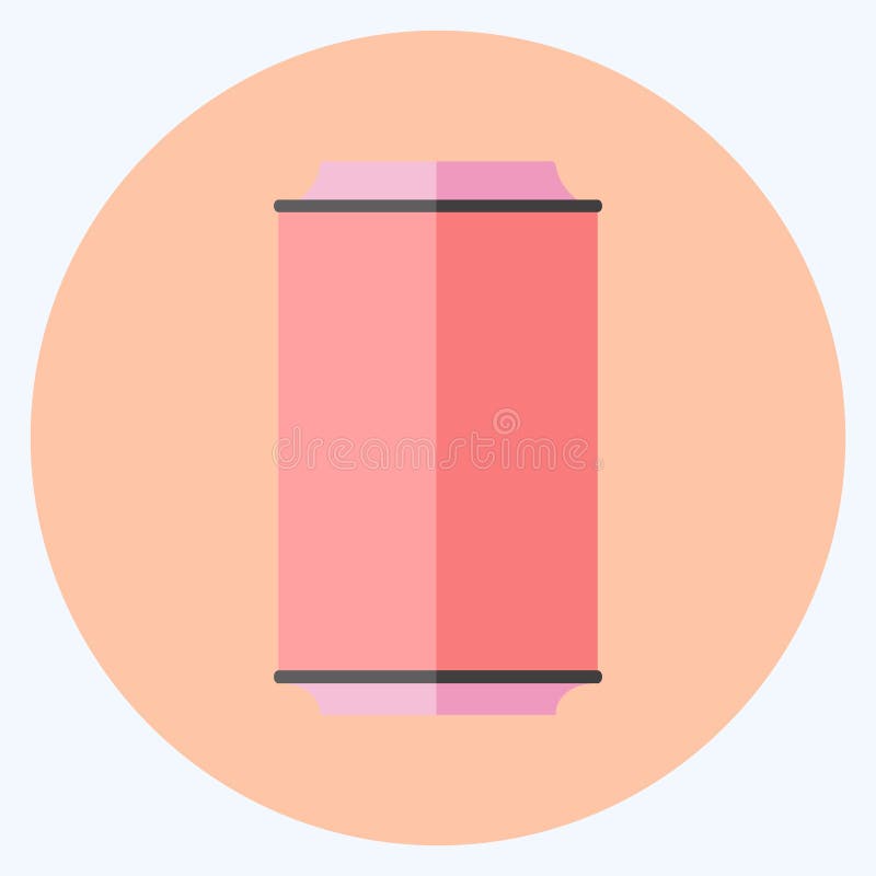 Soda Can Icon in Trendy Flat Style Isolated on Soft Blue Background ...