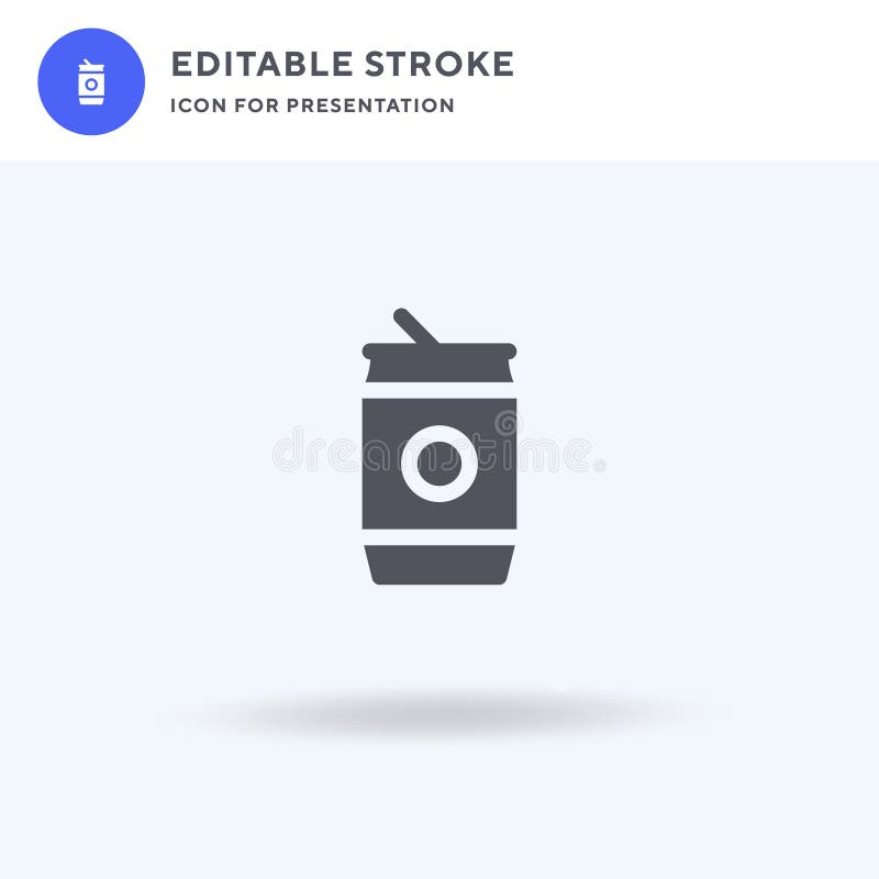 Soda Can Icon Vector, Filled Flat Sign, Solid Pictogram Isolated on ...