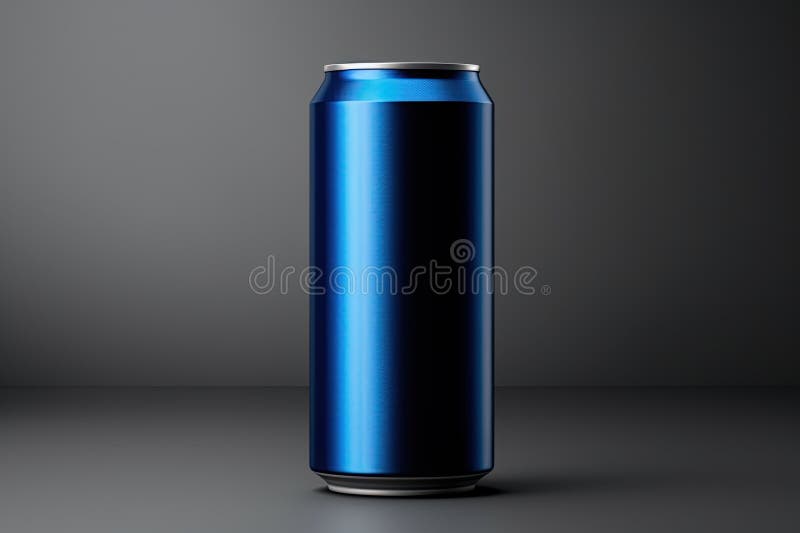 Soda Can Mockup Template Design. on Grey Background. Copy Space, Add ...