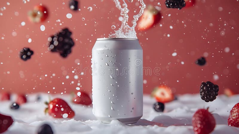 Fresh Fruit and Berries in Water with Splash Stock Photo - Image of ...