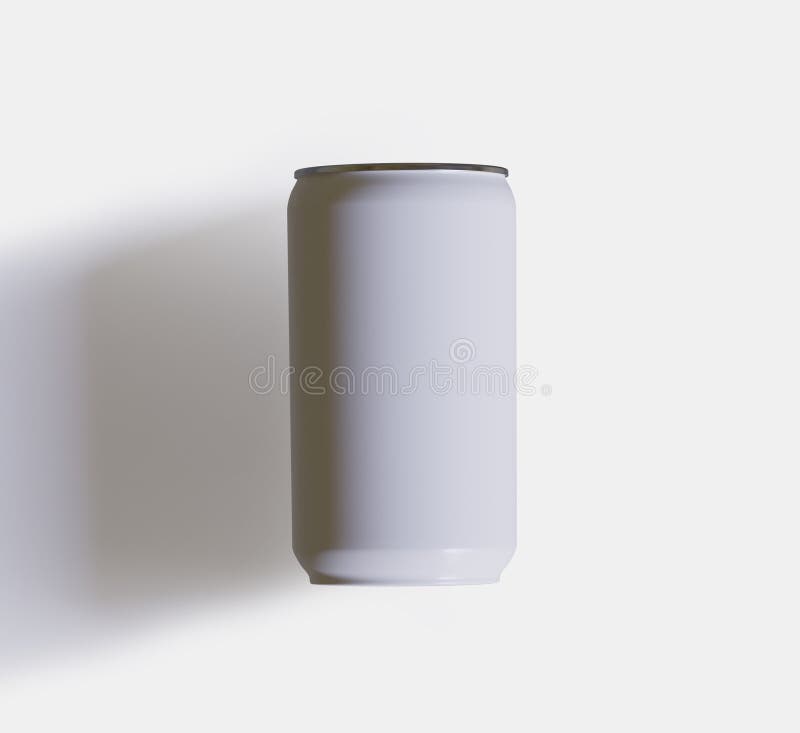 Soda Can White Color and Realistic Texture Stock Illustration ...