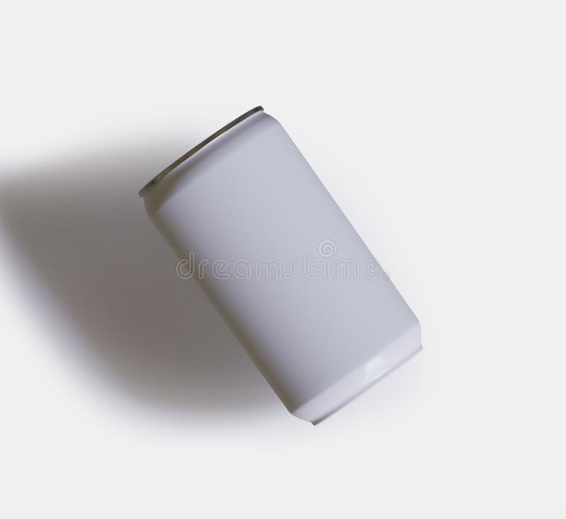 Soda Can White Color and Realistic Texture Stock Illustration ...