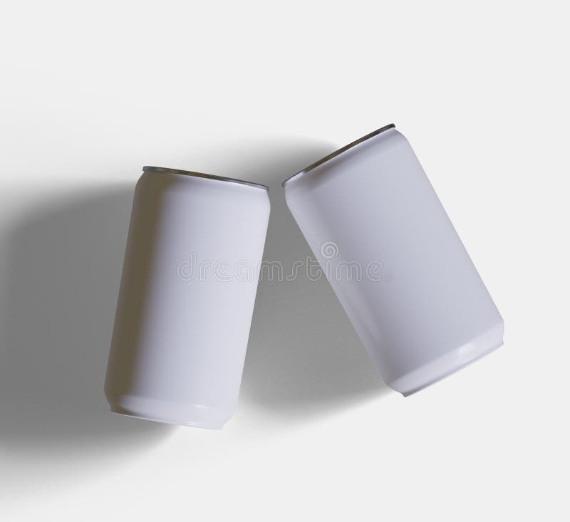 Soda Can White Color and Realistic Texture Stock Illustration ...