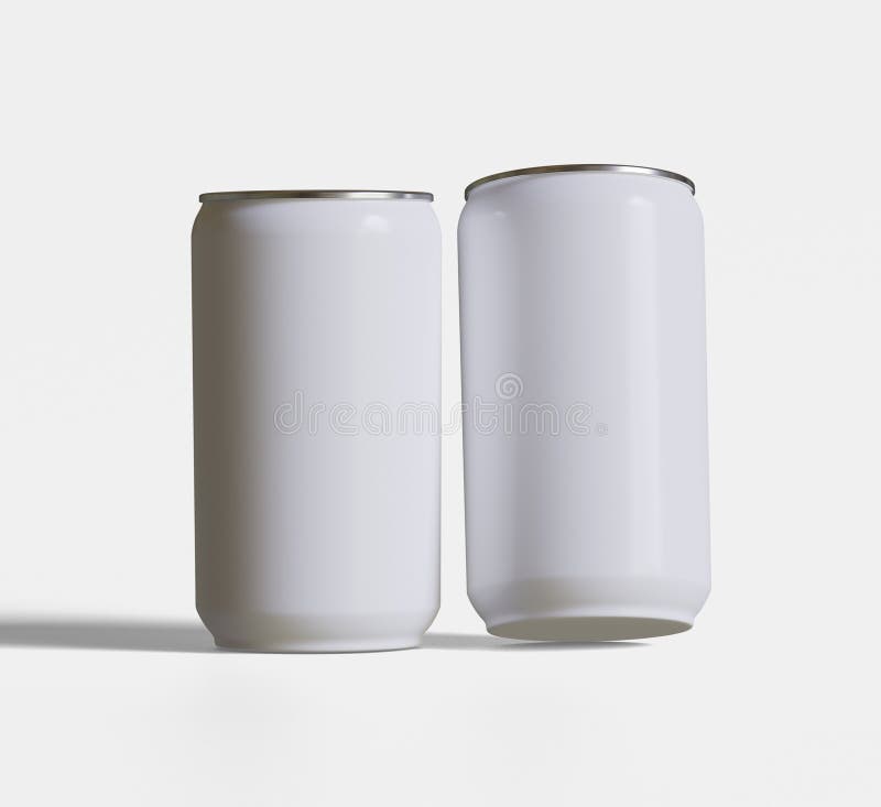 Soda Can White Color and Realistic Texture Stock Illustration ...