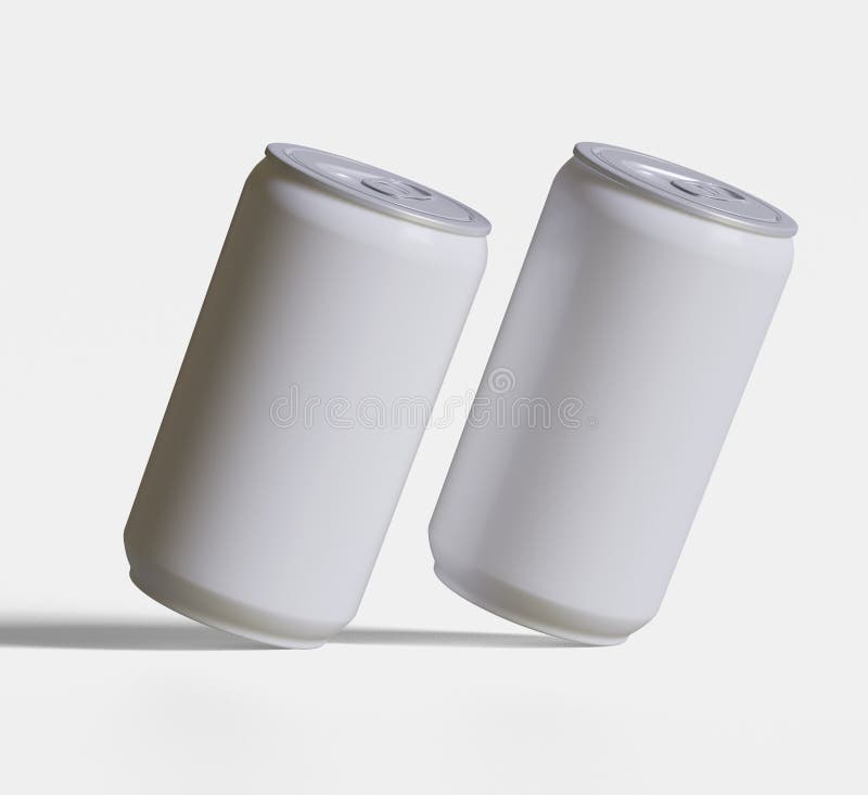 Soda Can White Color and Realistic Texture Stock Illustration ...