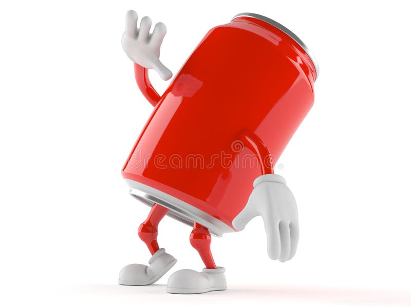Soda can character running stock illustration. Illustration of space ...
