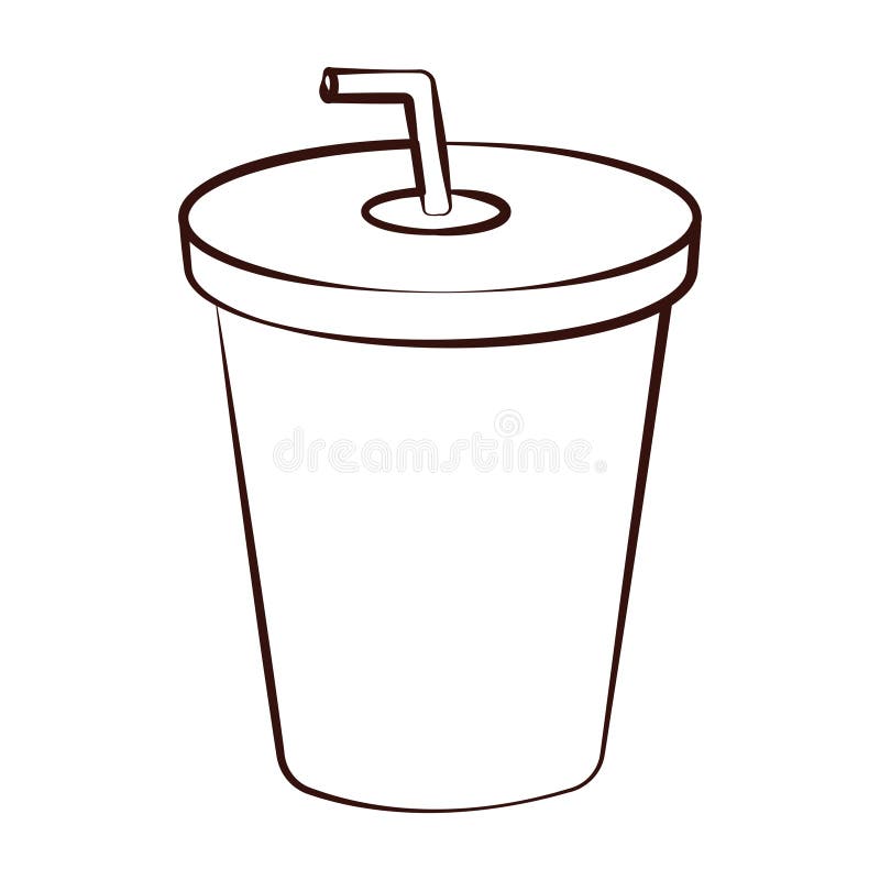 Soda Cup with Straw. Vector Stock Vector - Illustration of vector ...