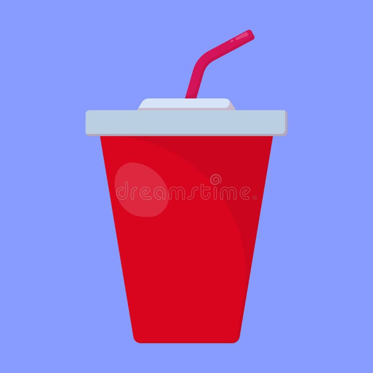 Soda Cup Vector. Beverage Disposable Cup Icon Stock Vector ...