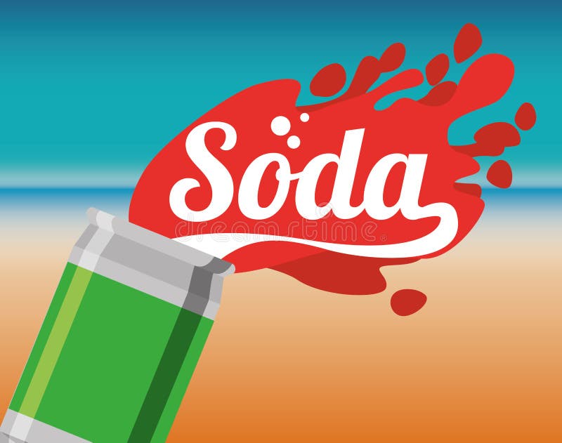 Soda Design. Drink Concept. White Background Stock Vector ...