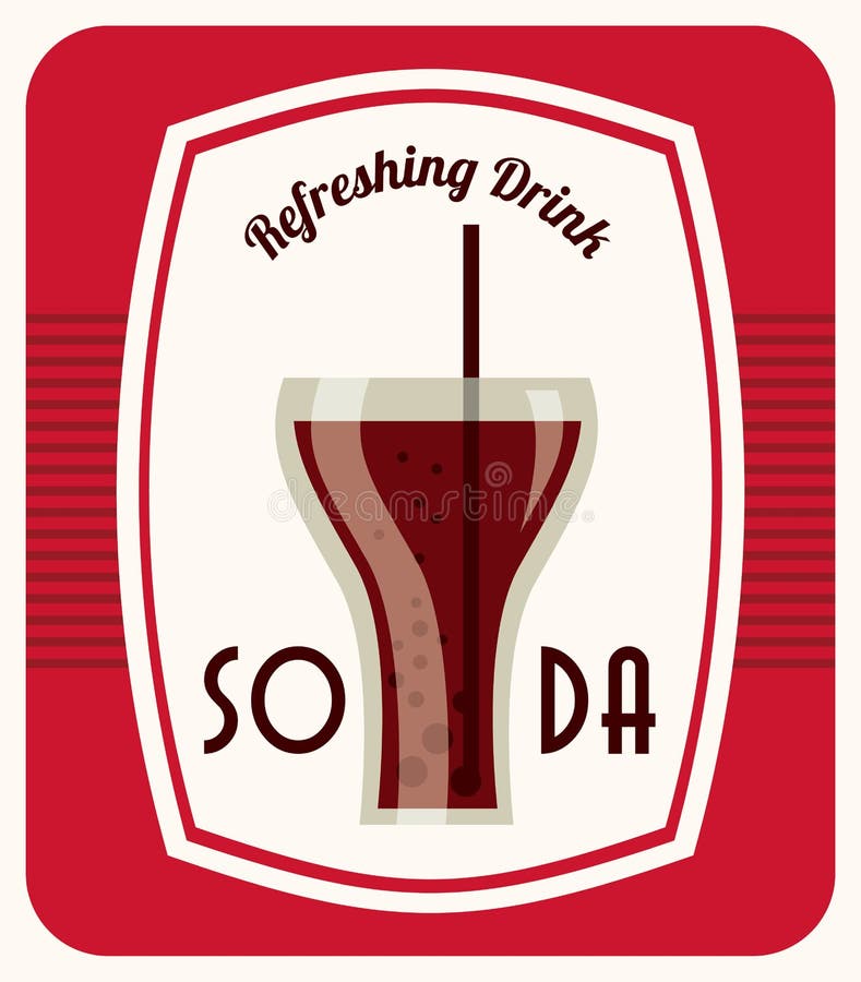 Soda design stock vector. Illustration of drinks, classic - 45174307