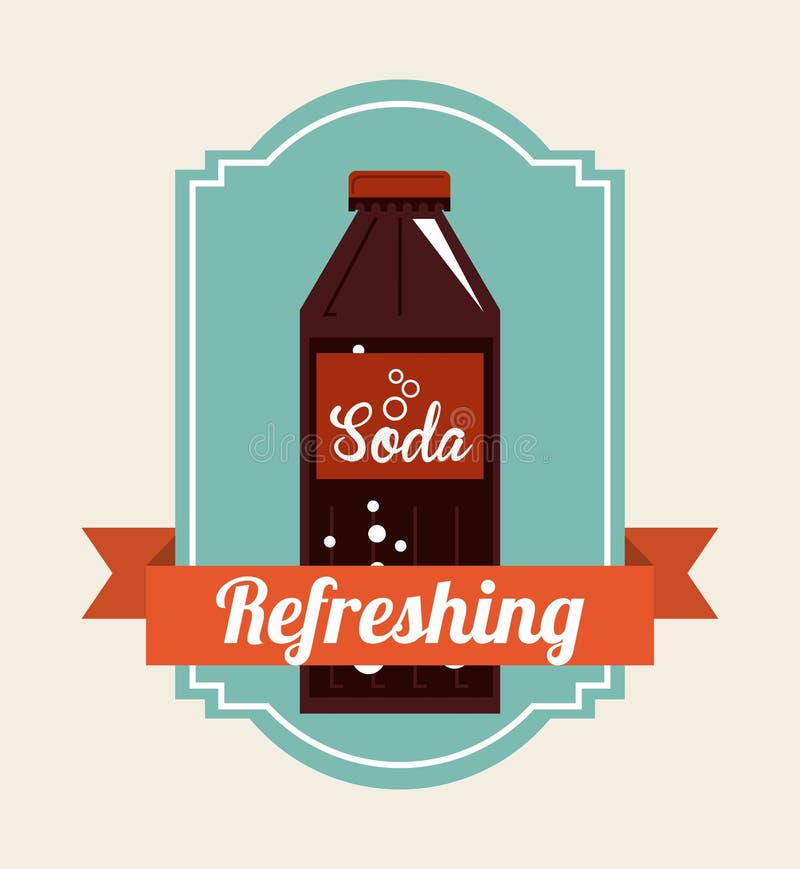 Soda design stock vector. Illustration of fresh, ribbon - 45399201