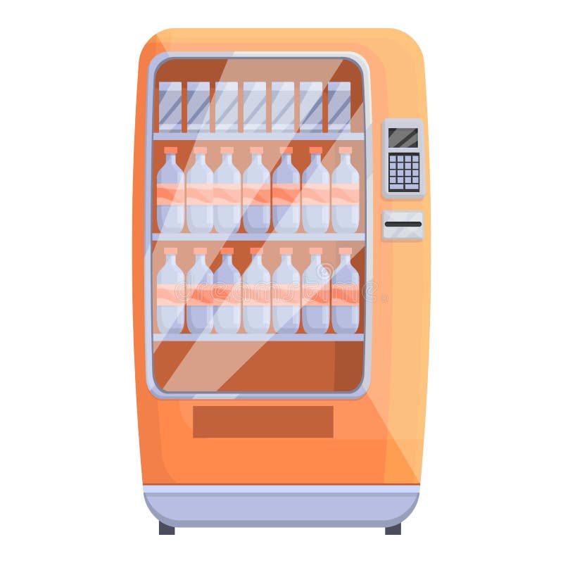 Soda Drink Machine Icon, Cartoon Style Stock Vector - Illustration of ...