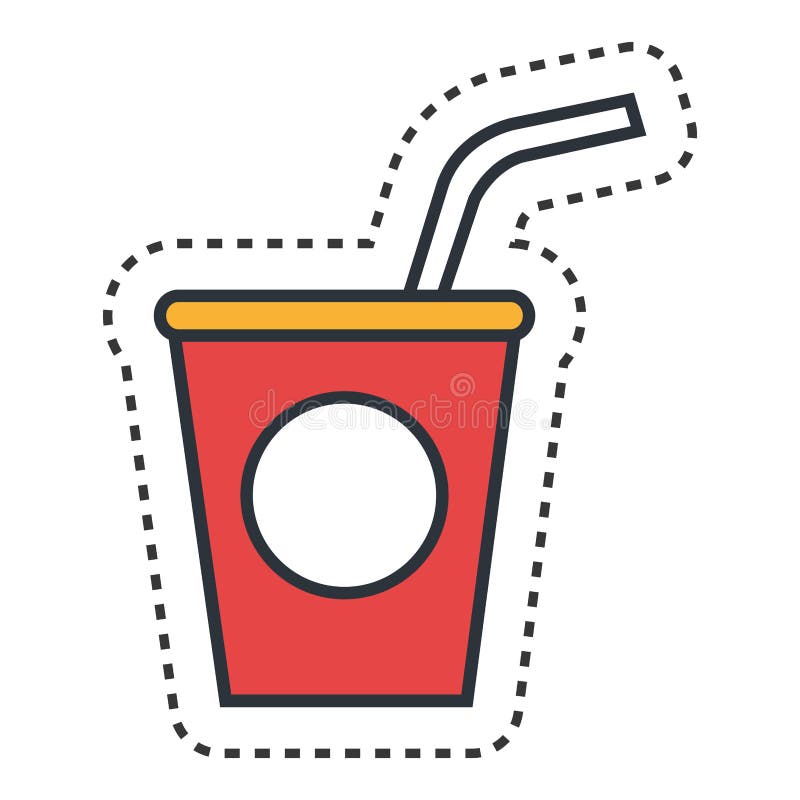 Soda fast food icon stock vector. Illustration of drink - 81669693