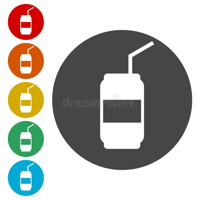 Soda Icon stock vector. Illustration of button, illustrator - 138090525