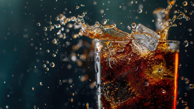 Soda Pop stock photo. Image of effect, cube, brown, soft - 363100680
