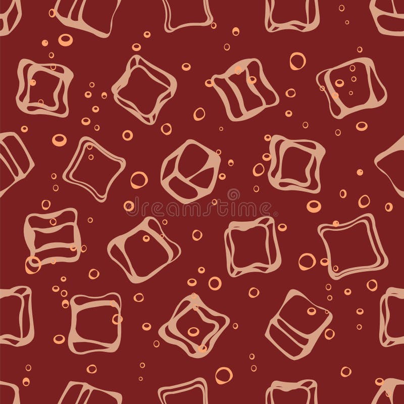 Soda Pop and Ice Cubes Seamless Pattern. Stock Vector - Illustration of ...