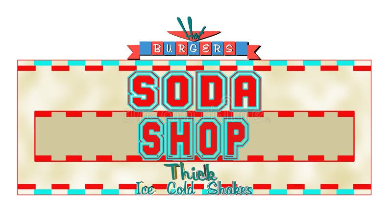 Soda shop concept stock illustration. Illustration of food - 32249247