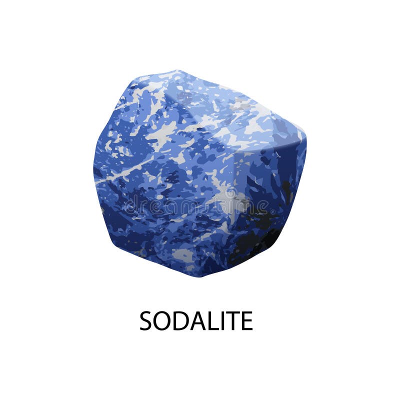 Sodalite Realistic Mineral Composition Stock Vector - Illustration of ...