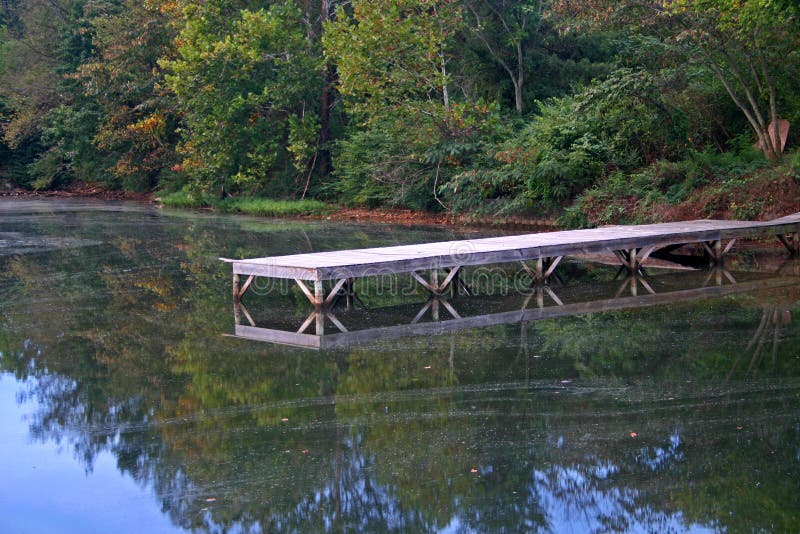 Soddy Lake Pier stock photo. Image of foliage, wharf - 16009678