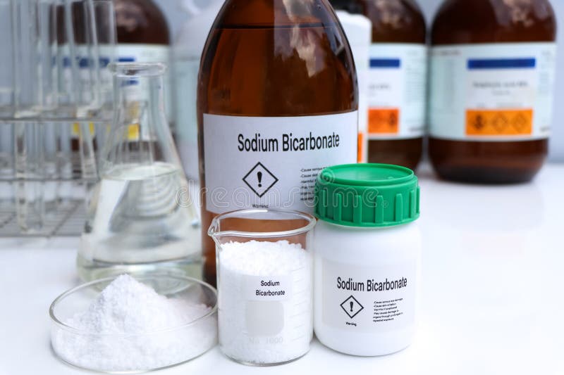 Sodium Bicarbonate in Chemical Container , Chemical in the Laboratory ...