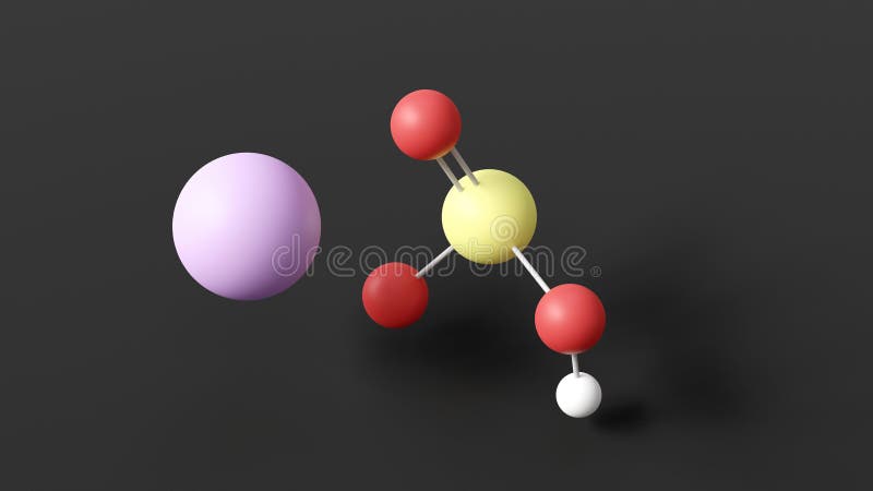 Sodium Bisulfite Molecule, Structural Chemical Formula, Ball-and-stick ...