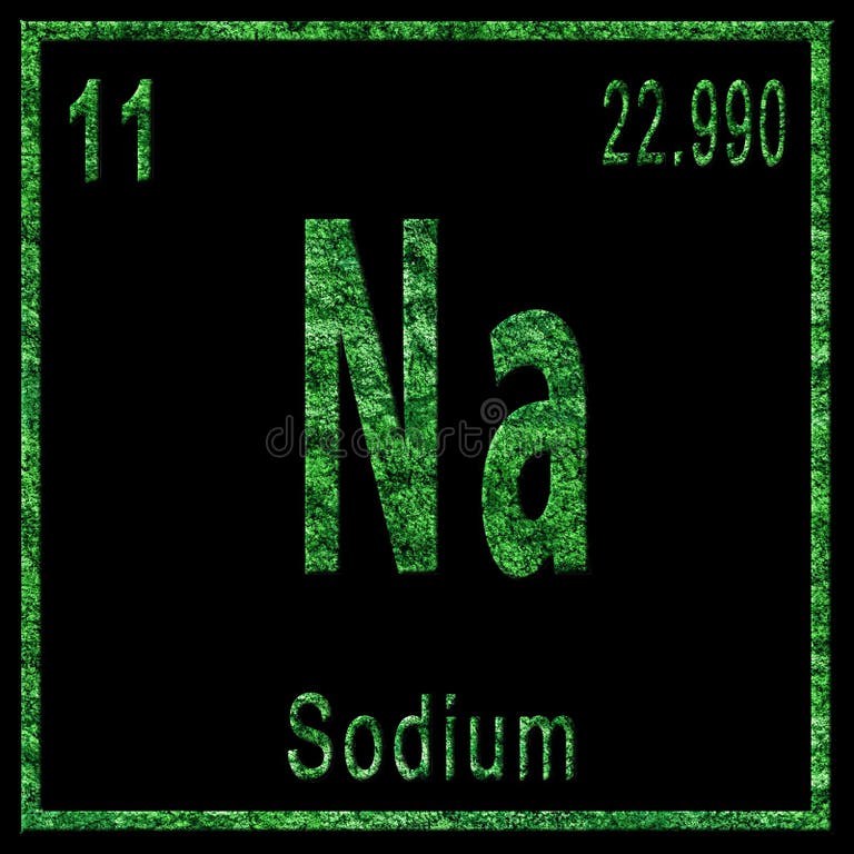 Sodium Chemical Element, Green Edition Stock Illustration ...