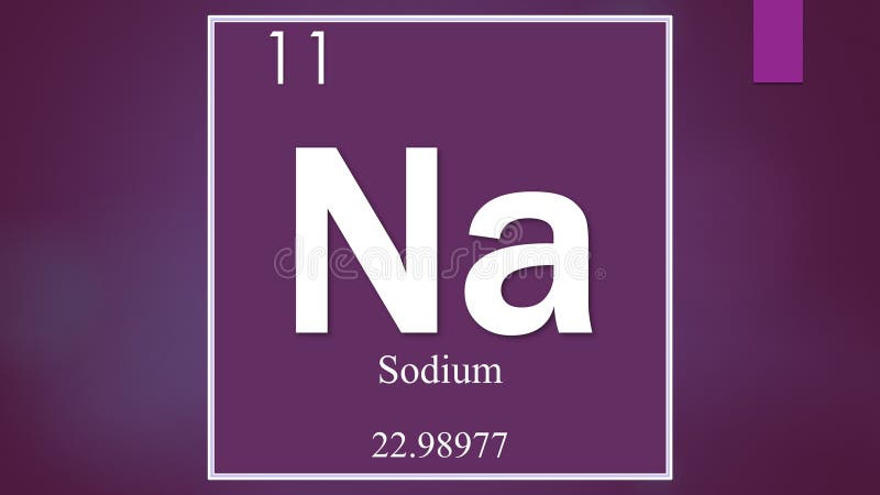 Sodium Chemical Element Symbol on Green Simple Background Stock ...