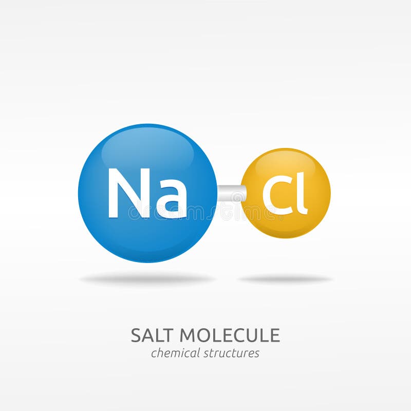 Sodium Chloride - NaCl - Salt Stock Vector - Illustration of black ...