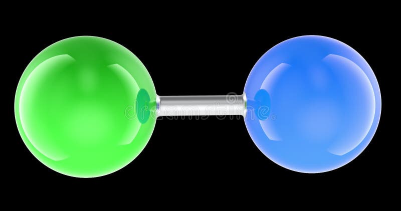 Sodium Chloride NaCl Molecule Model. 3D Rotating Animation, Seamless ...