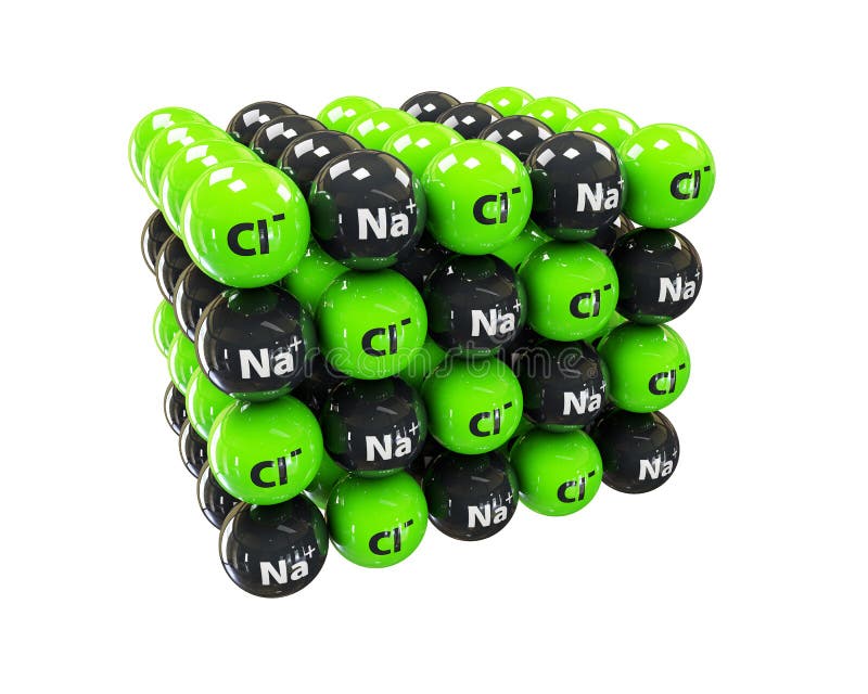 Sodium Chloride - NaCl - Salt Stock Vector - Illustration of black ...