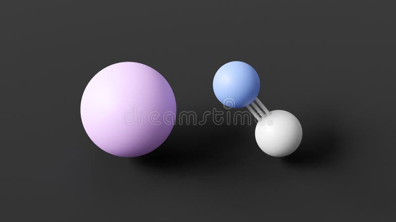 Sodium Cyanide Molecular Structure, Poisonous Compound, Ball and Stick ...