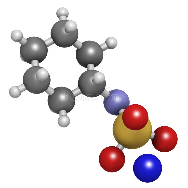 Sodium Cyclamate Artificial Sweetener Molecule. Atoms are Represented ...