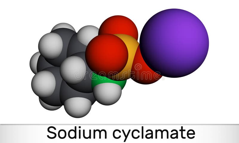 Sodium Cyclamate Molecule. Cyclamate is an Artificial Sweetener, Food ...