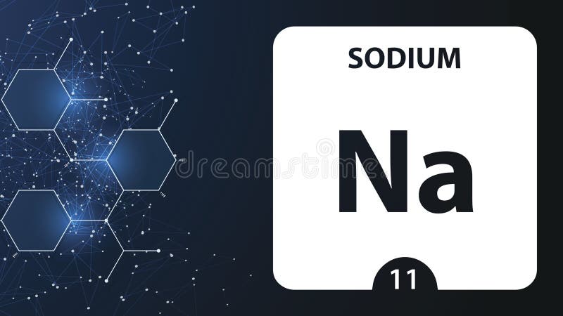 Sodium 11 Element. Alkaline Earth Metals. Chemical Element of Mendeleev ...