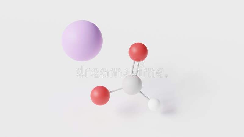 Sodium Formate Molecule 3d, Molecular Structure, Ball and Stick Model ...