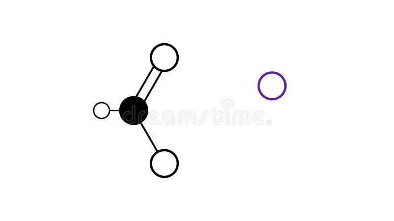 Sodium Formate Molecule, Preservative E237, Molecular Structure ...