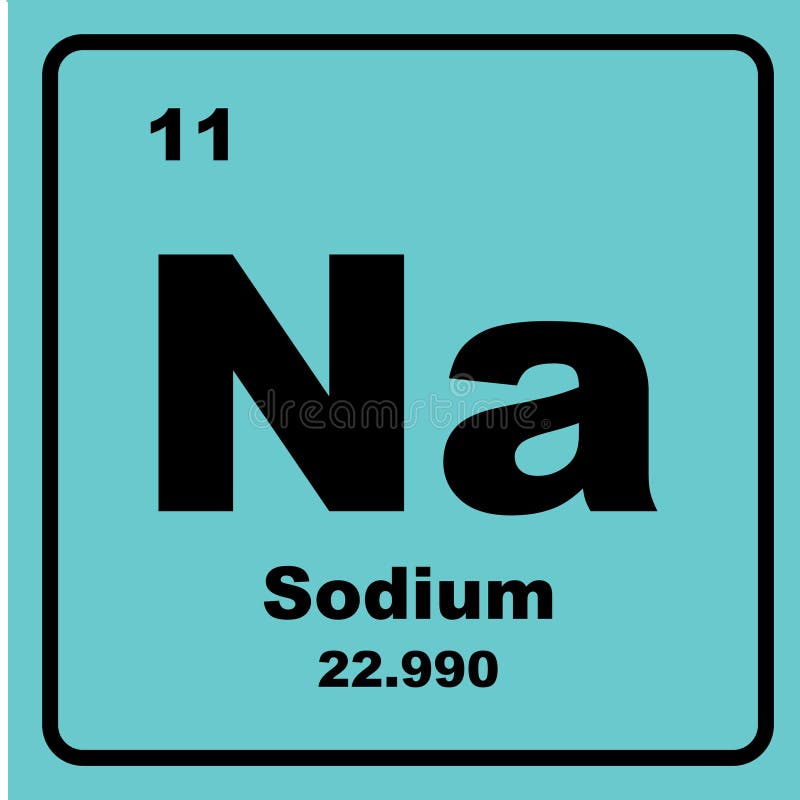 Sodium icon stock vector. Illustration of isolated, atom - 298961098