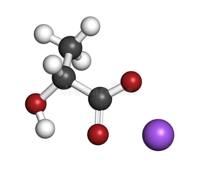 Sodium Lactate, Chemical Structure. Skeletal Formula. Stock ...