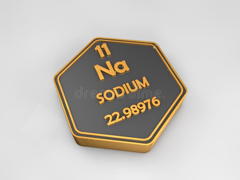 Sodium - Na - Chemical Element Periodic Table Hexagonal Shape Stock ...