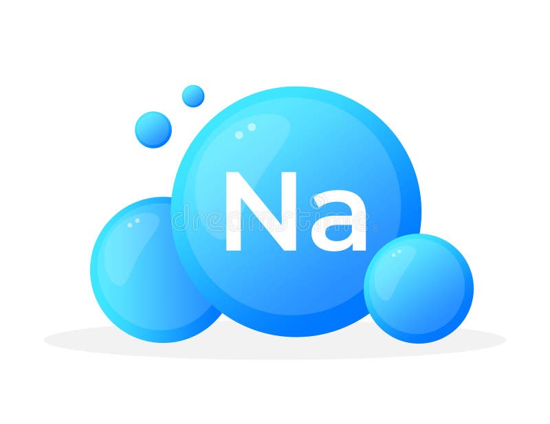 Sodium Na Element Visualized with Vibrant Blue Spheres in Educational ...