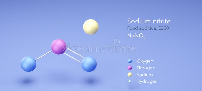 Sodium Nitrite, Molecular Structures, Food Additive, E250, 3d Model ...