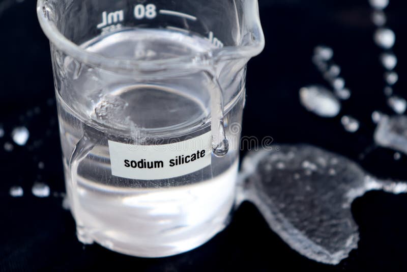 Sodium silicate liquid stock photo. Image of glass, crystal - 209032658