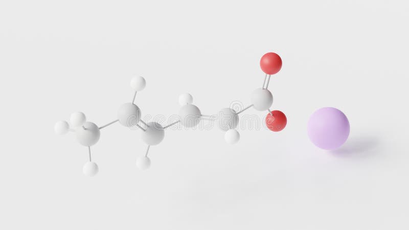 Calcium Sorbate Molecule, Structural Chemical Formula, Ball-and-stick ...