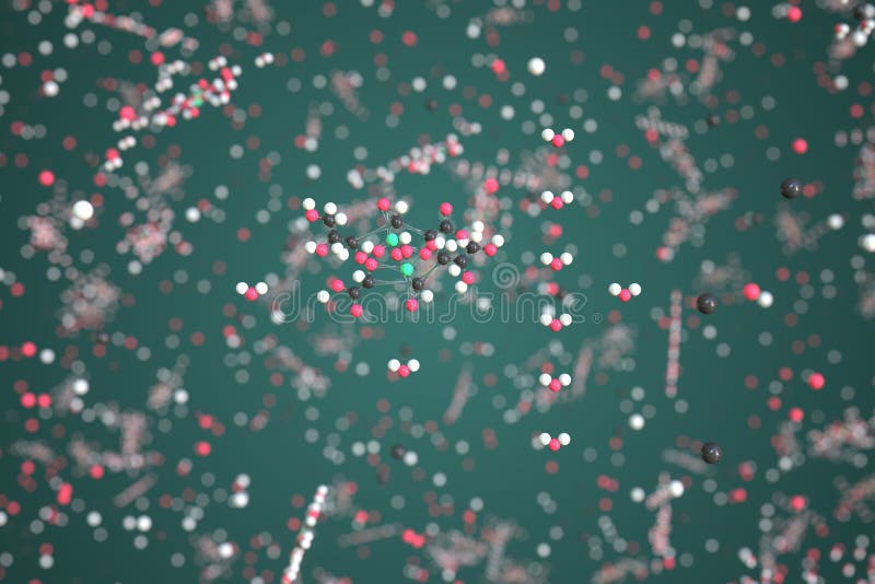 Sodium Stibogluconate Molecule. Conceptual Molecular Model. Chemical 3d ...