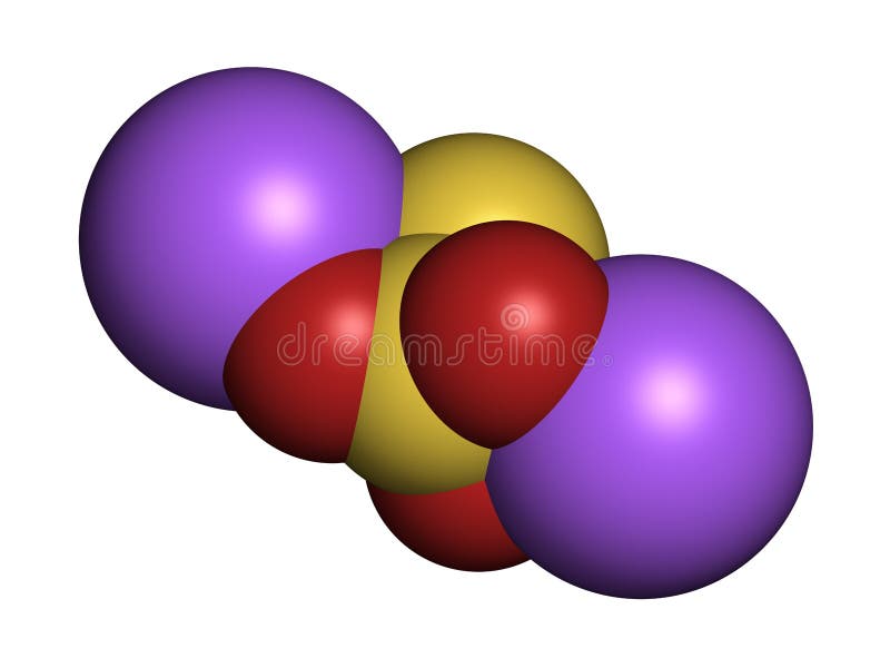Sodium Thiosulfate, Chemical Structure. 3D Rendering Stock Illustration ...