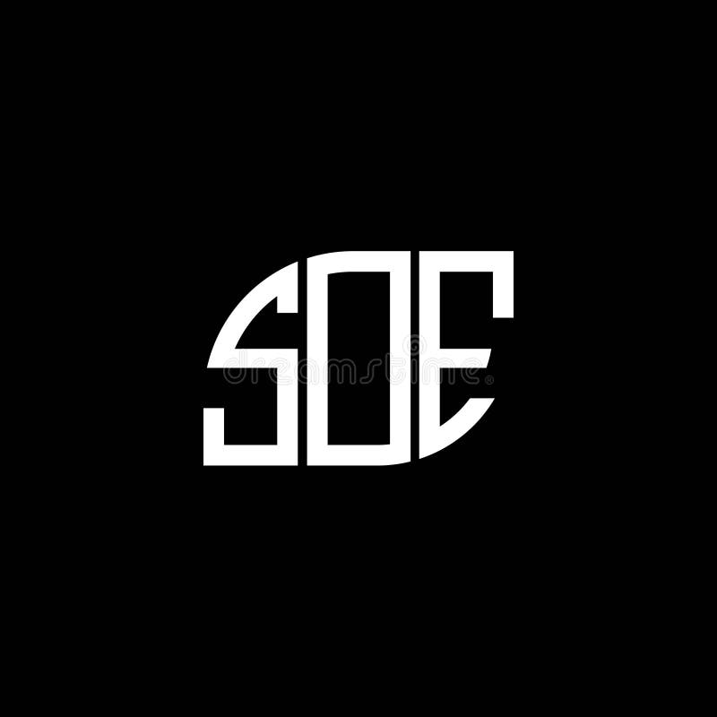 SOE Letter Logo Design on Black Background. SOE Creative Initials ...
