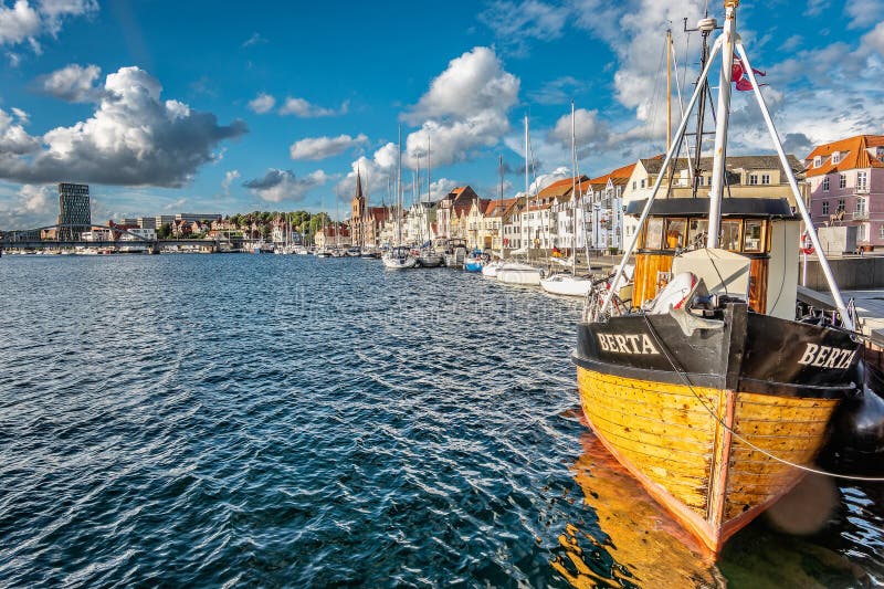 Soenderborg Seafront with Street Life on Als Denmark Editorial ...