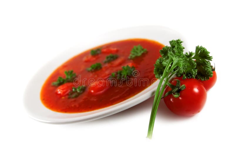 De soep van de tomaat stock foto. Image of vegetariër - 18065978