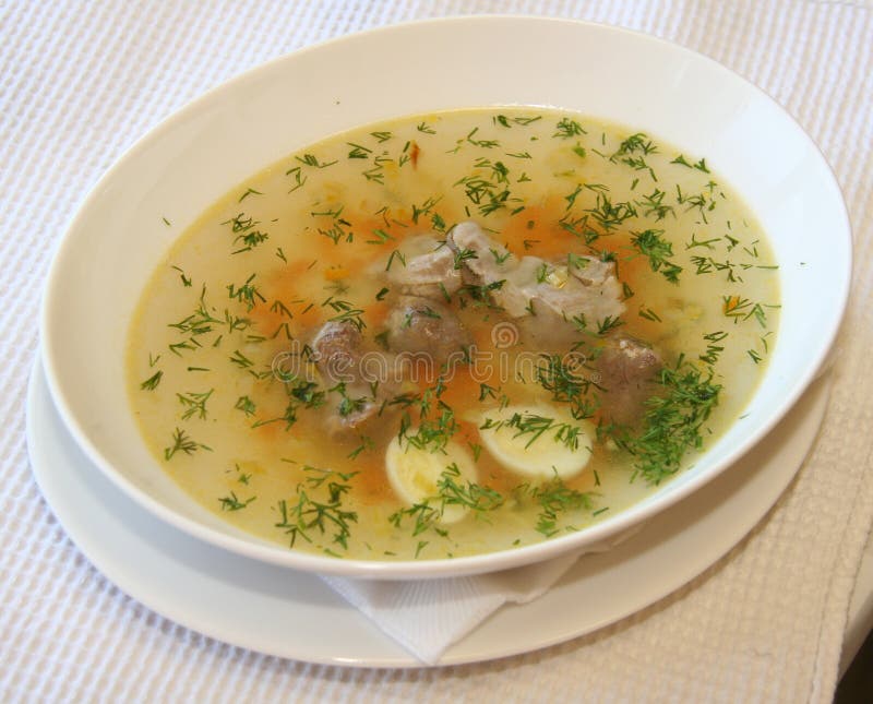 Heerlijke Groentesoep Met Vleesballetjes, Hoogste Mening Stock ...